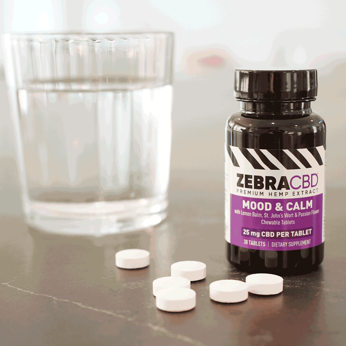 CBD Mood & Calm Tablets - Zebra CBD