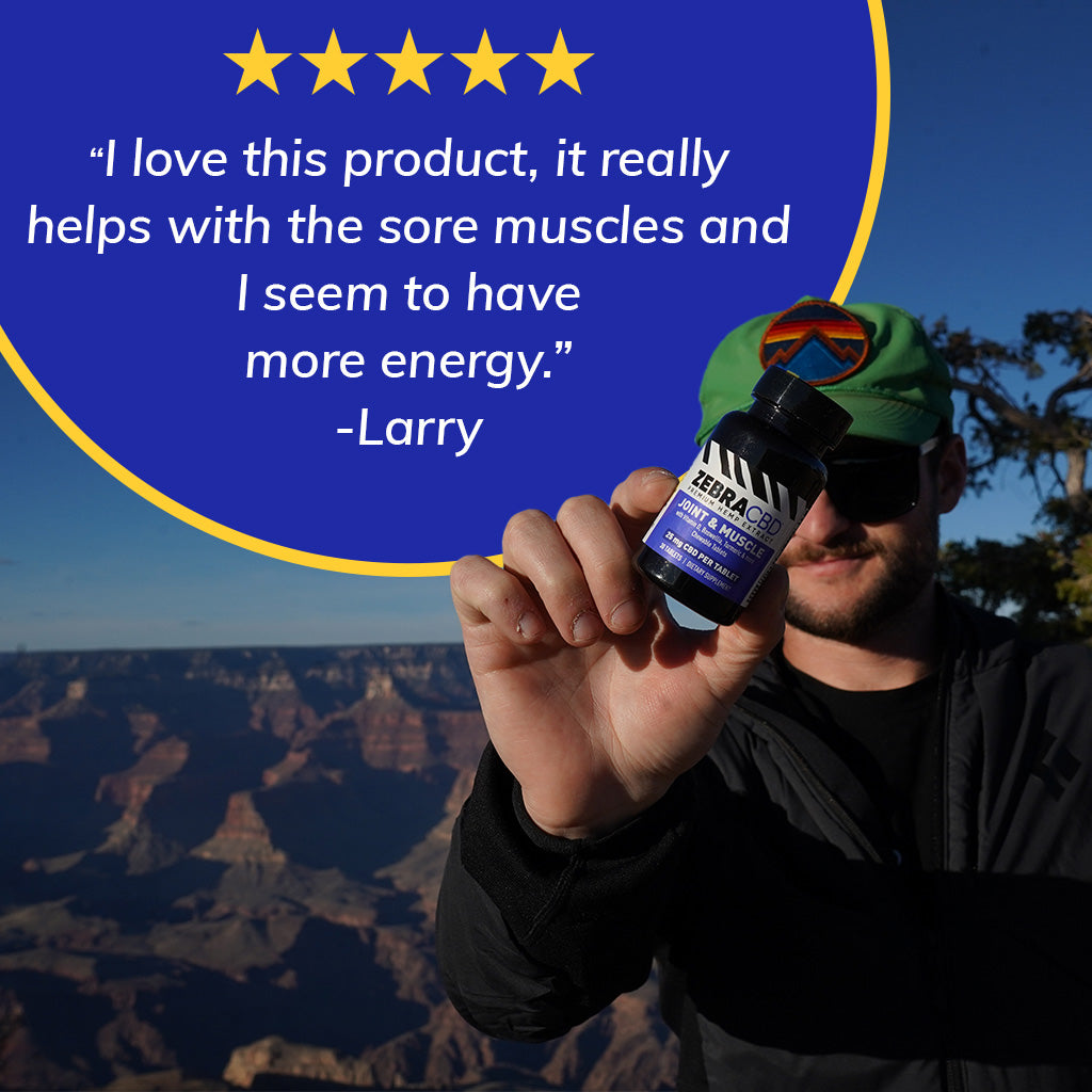 Muscle & Joint CBD Tablets for Pain | Zebra CBD
