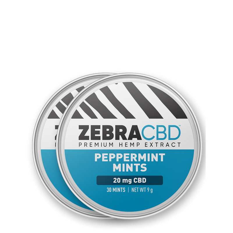 CBD Mints with Natural Peppermint | Zebra CBD