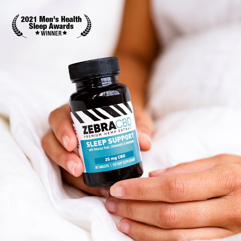 CBD Sleep Support Tablets With Melatonin - Zebra CBD